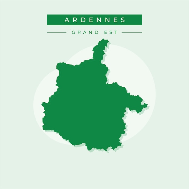 Detailed Map of the Ardennes Region in Grand Est, France | Jiffy Designs