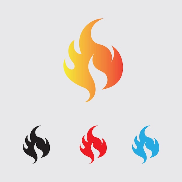 Vibrant Flame Symbols in Diverse Colors | Jiffy Designs
