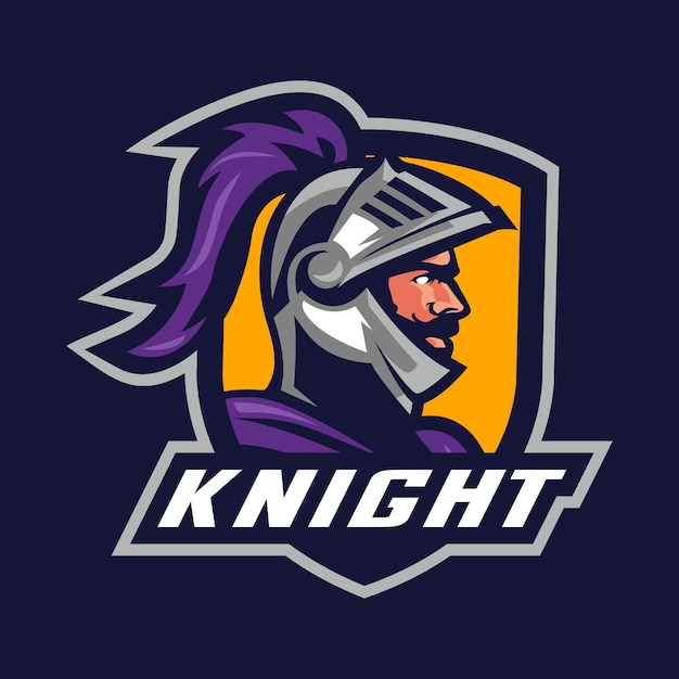 Majestic Knight Emblem with Regal Crest and Fierce Visage | Jiffy Designs