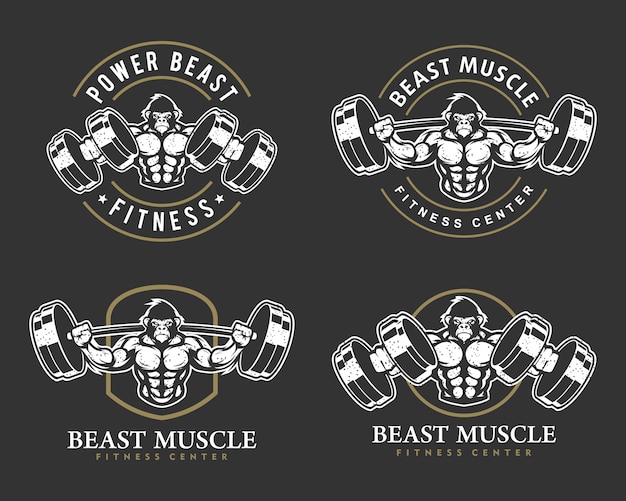 Powerful Collection of Muscular Fitness Emblems and Logos | Jiffy Designs