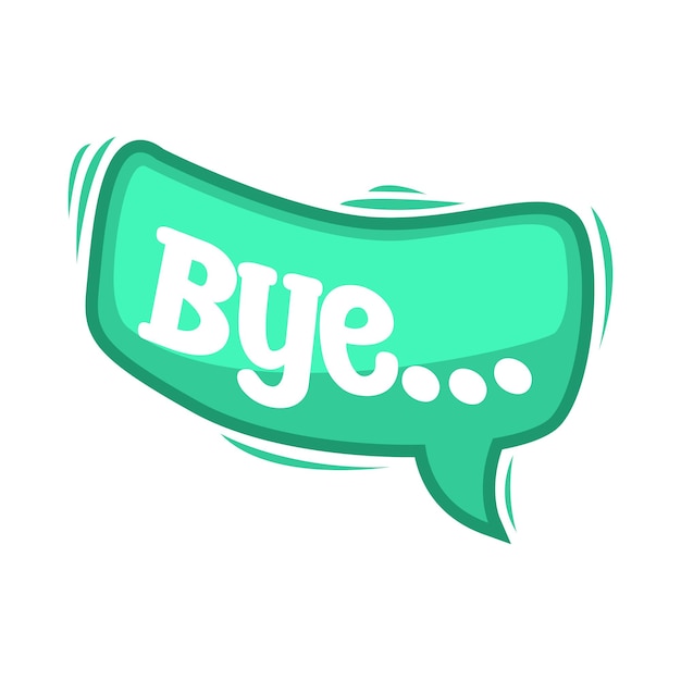 Vibrant Green Goodbye Bubble Message | Jiffy Designs