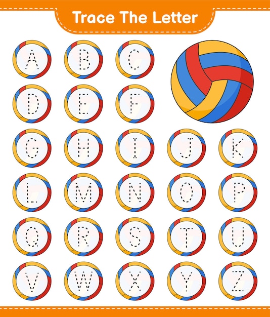 Vibrant Volleyball Tracing Worksheet: Improve Fine Motor Skills | Jiffy ...