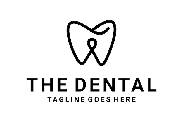 Stylized Tooth Symbol with Elegant Cursive Text Branding | Jiffy Designs