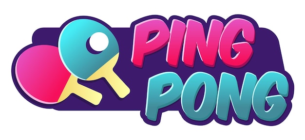 Colorful Ping Pong Paddle and Ball Graphic | Jiffy Designs