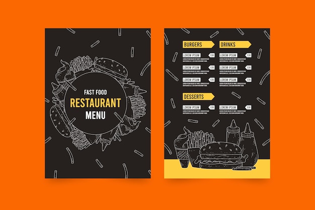 Delicious Fast Food Restaurant Menu with Mouthwatering Visuals | Jiffy ...