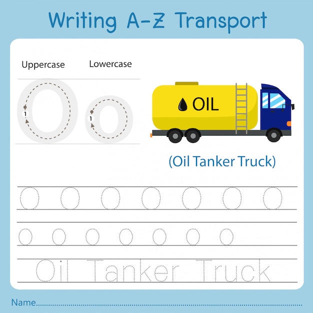 Colorful Oil Tanker Truck with Uppercase and Lowercase Letters | Jiffy ...