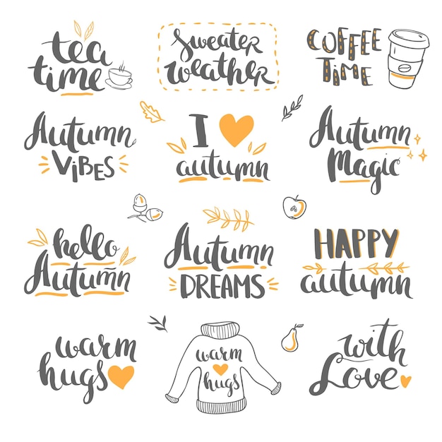 Autumn-Inspired Lettering Collection with Vibrant Visuals | Jiffy Designs
