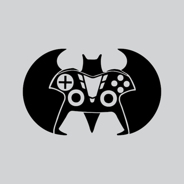 Iconic Bat-Themed Gaming Controller Silhouette | Jiffy Designs