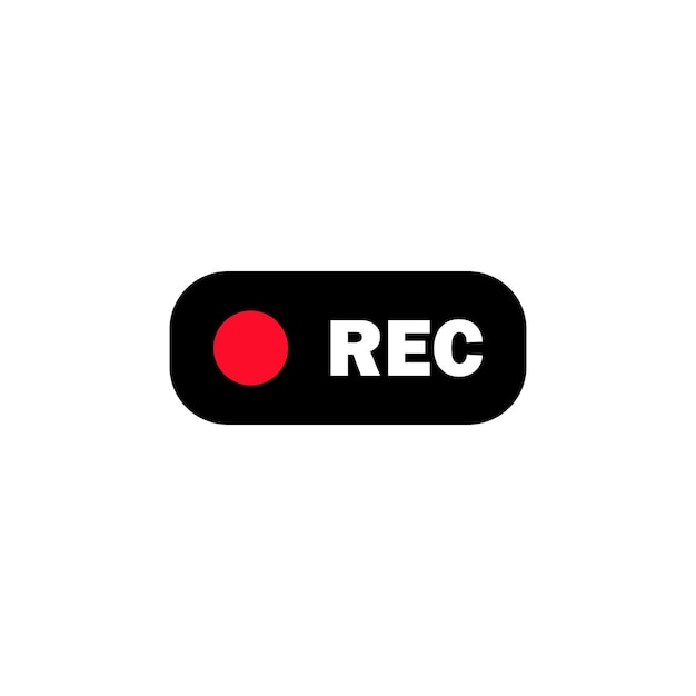 Striking Red Recording Indicator on Black Background | Jiffy Designs