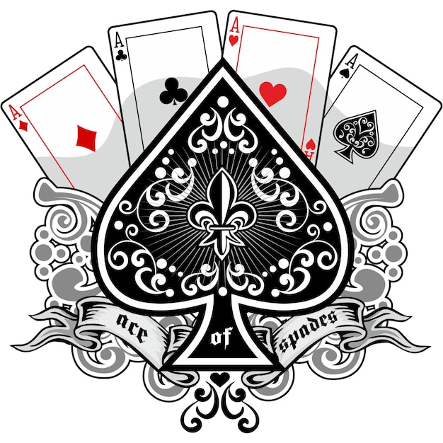Ornate Spade Ace Playing Card Design | Jiffy Designs
