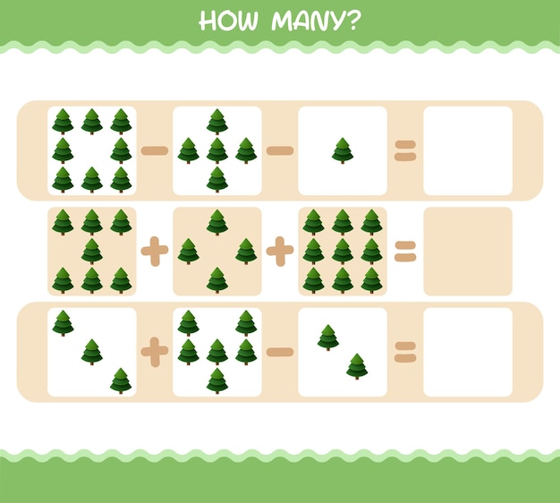 Counting Evergreen Trees in Fun Math Activity | Jiffy Designs