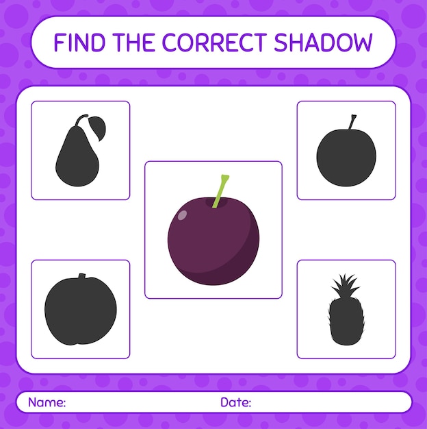 Matching Shadows: Fruit and Produce Silhouettes | Jiffy Designs