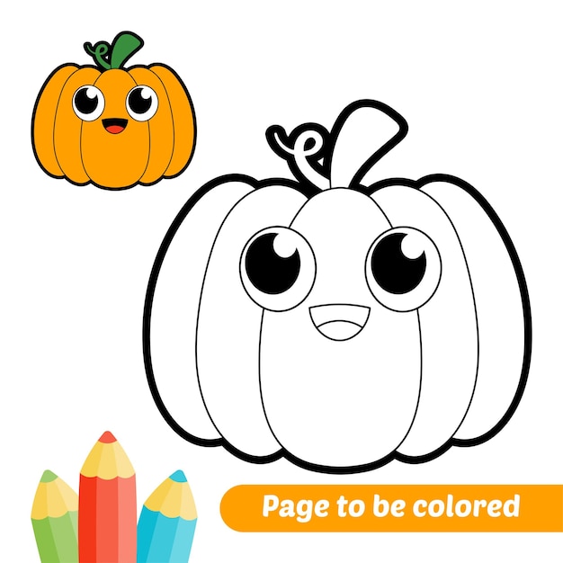 Adorable Pumpkin Coloring Page for Kids | Jiffy Designs