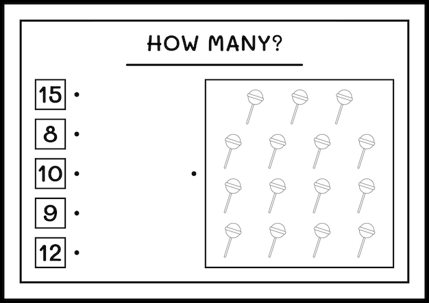 Counting Lollipops: A Delightful Visual Math Exercise | Jiffy Designs