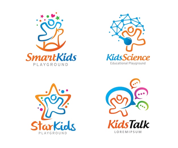 Vibrant Collection of Playful Educational Logos for Kids | Jiffy Designs