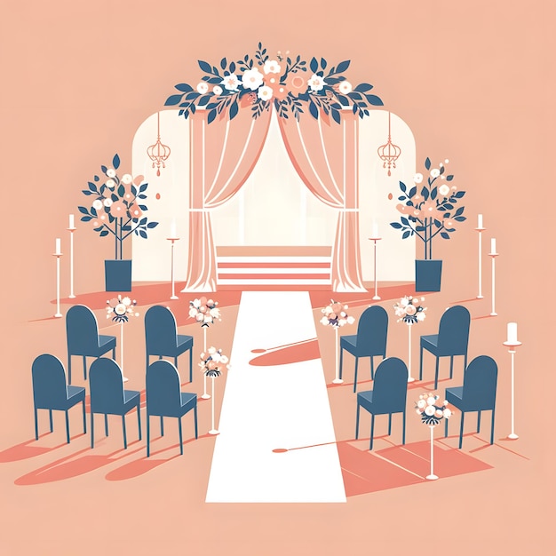 Elegant Wedding Ceremony Setup with Floral Decorations | Jiffy Designs