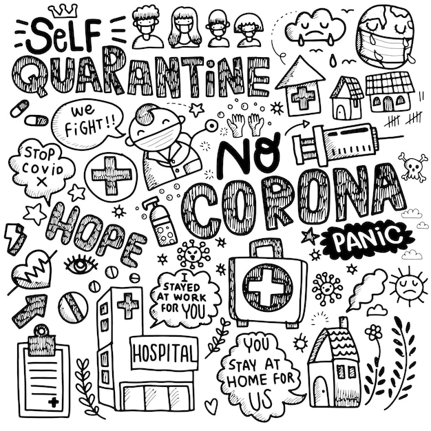 Whimsical Doodles Depicting the COVID-19 Pandemic | Jiffy Designs