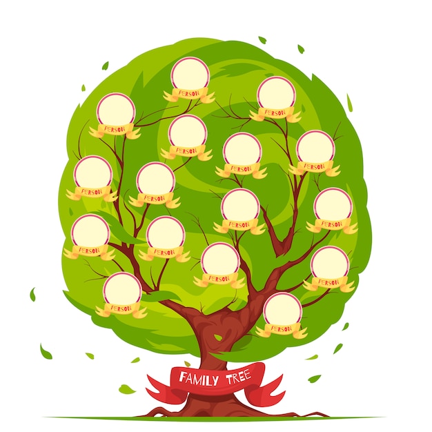Vibrant Family Tree with Glowing Orbs | Jiffy Designs