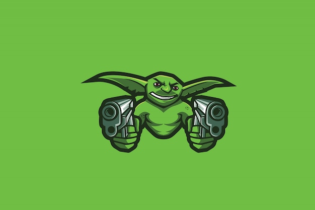Mischievous Alien Gunman Illustration | Jiffy Designs