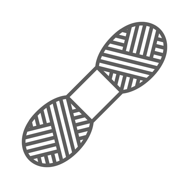 Stylized Shoe Print with Intersecting Striped Patterns | Jiffy Designs