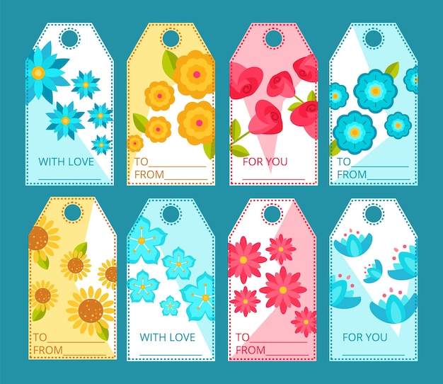 Vibrant Floral Gift Tags with Heartfelt Sentiments | Jiffy Designs