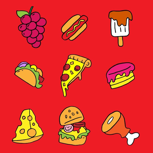 Vibrant Food Icons: A Mouthwatering Visual Collection | Jiffy Designs