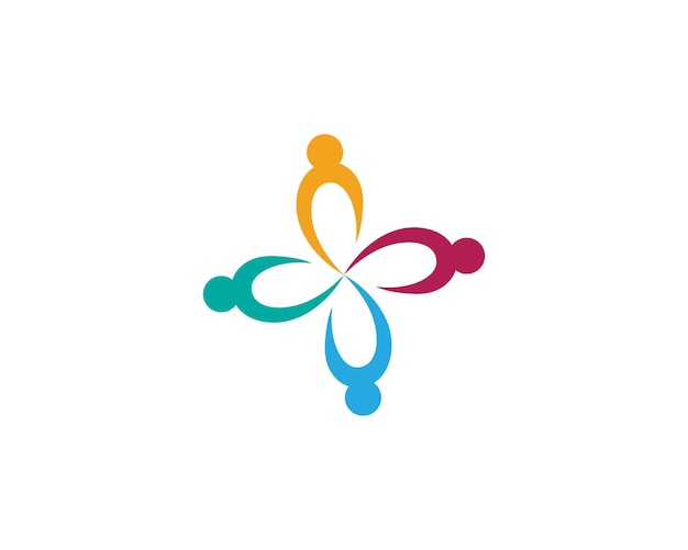 Vibrant Interconnected Figures in Harmonious Embrace | Jiffy Designs