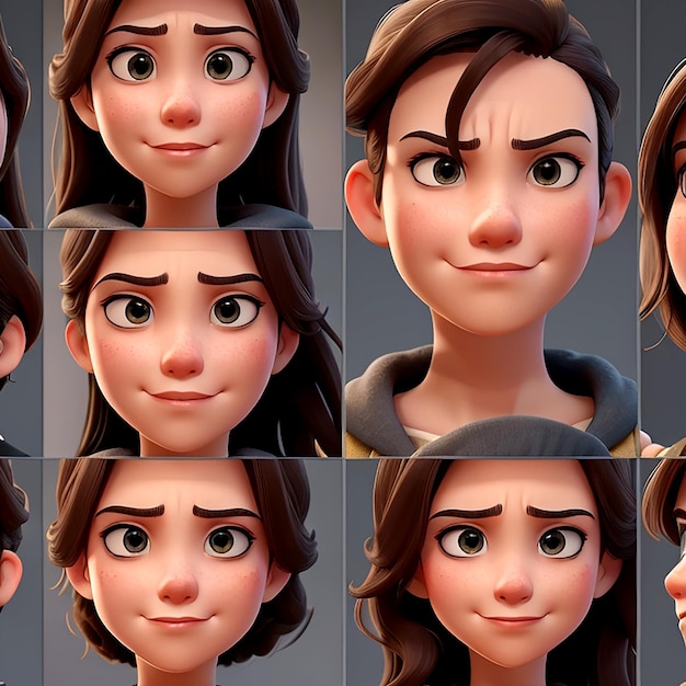 Charming Animated Characters with Expressive Faces and Vibrant Colors ...