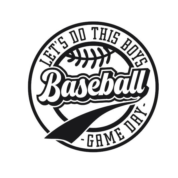 Inspiring Baseball Game Day Emblem with Motivational Slogan | Jiffy Designs