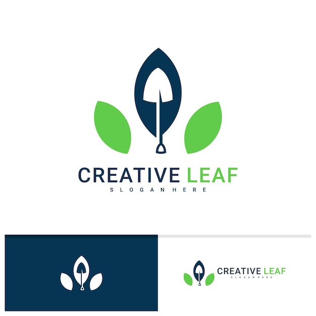 Stylized Leaf Emblem with Creative Leaf Text Logo Design | Jiffy Designs