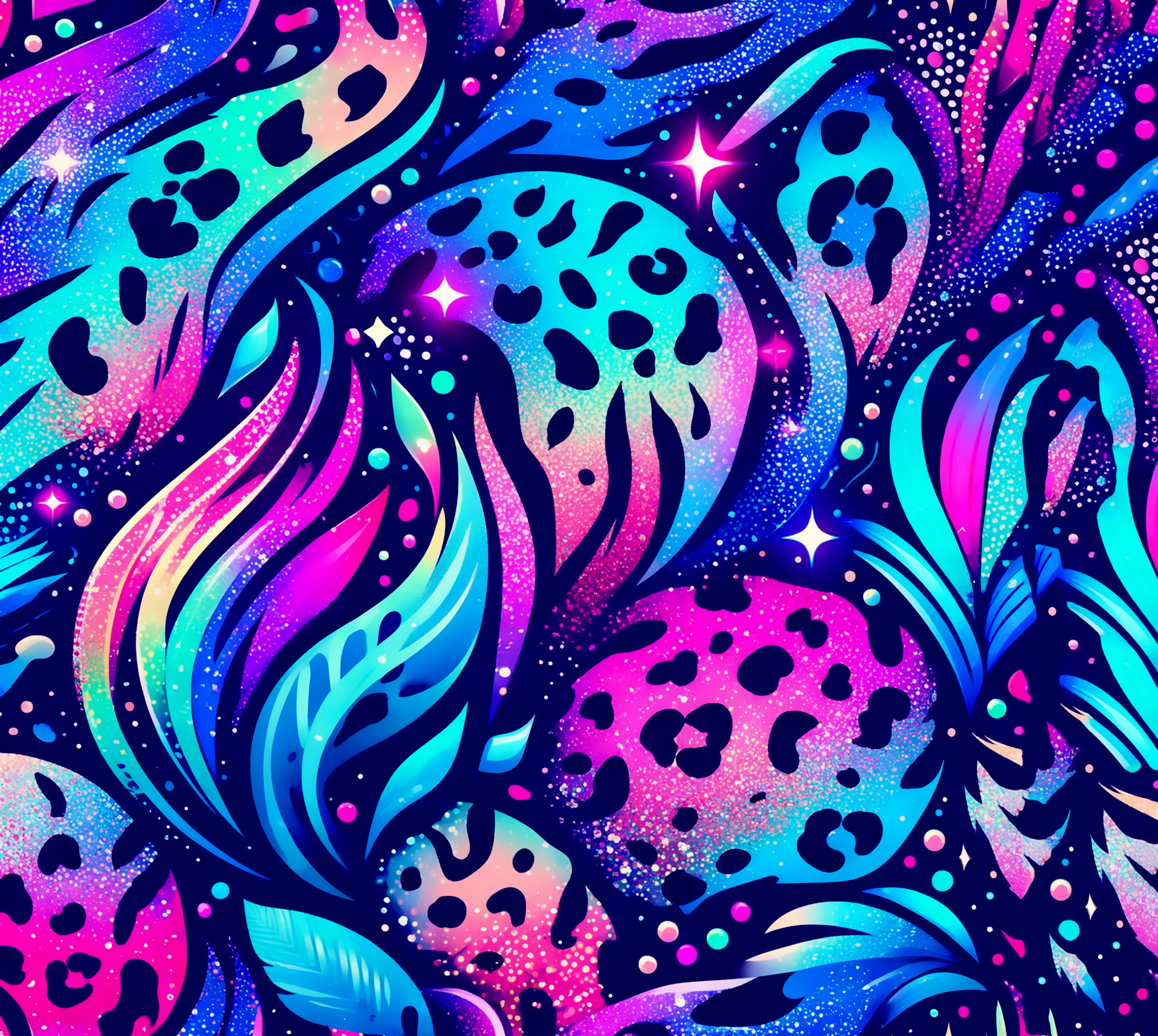 Vibrant Cheetah Print Tumbler Wrap Design Sublimation 20 Oz | Jiffy Designs