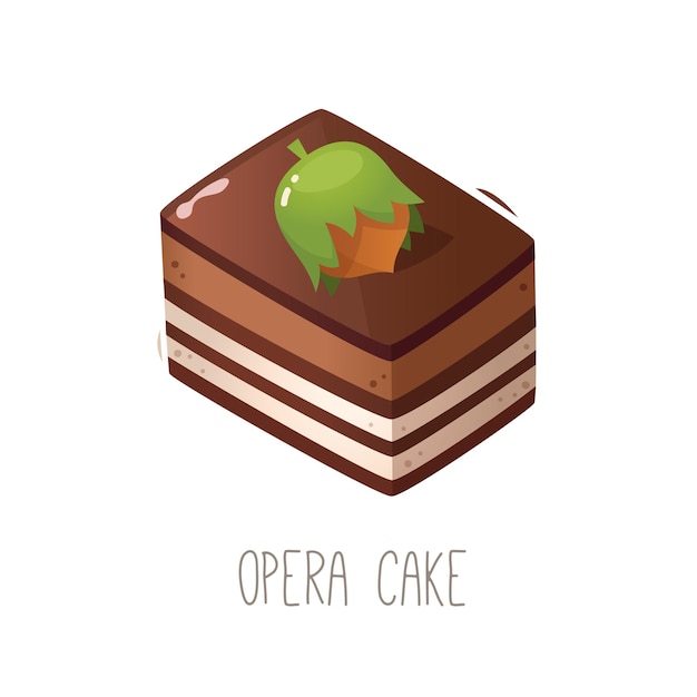 Delectable Opera Cake with Vibrant Leaf Accent | Jiffy Designs