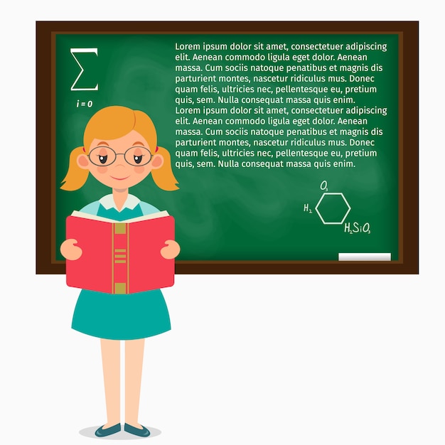 Cheerful Student Studying Math at Chalkboard | Jiffy Designs