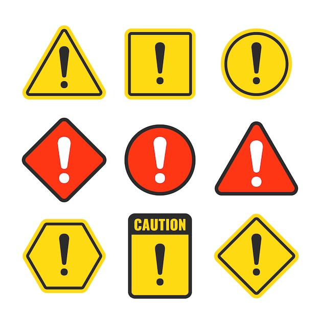 Vibrant Caution Symbols: Attention-Grabbing Exclamation Designs | Jiffy ...