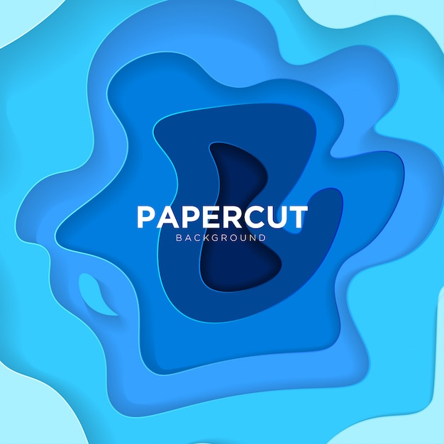 Vibrant Blue Layered Paper Art with Papercut Text | Jiffy Designs