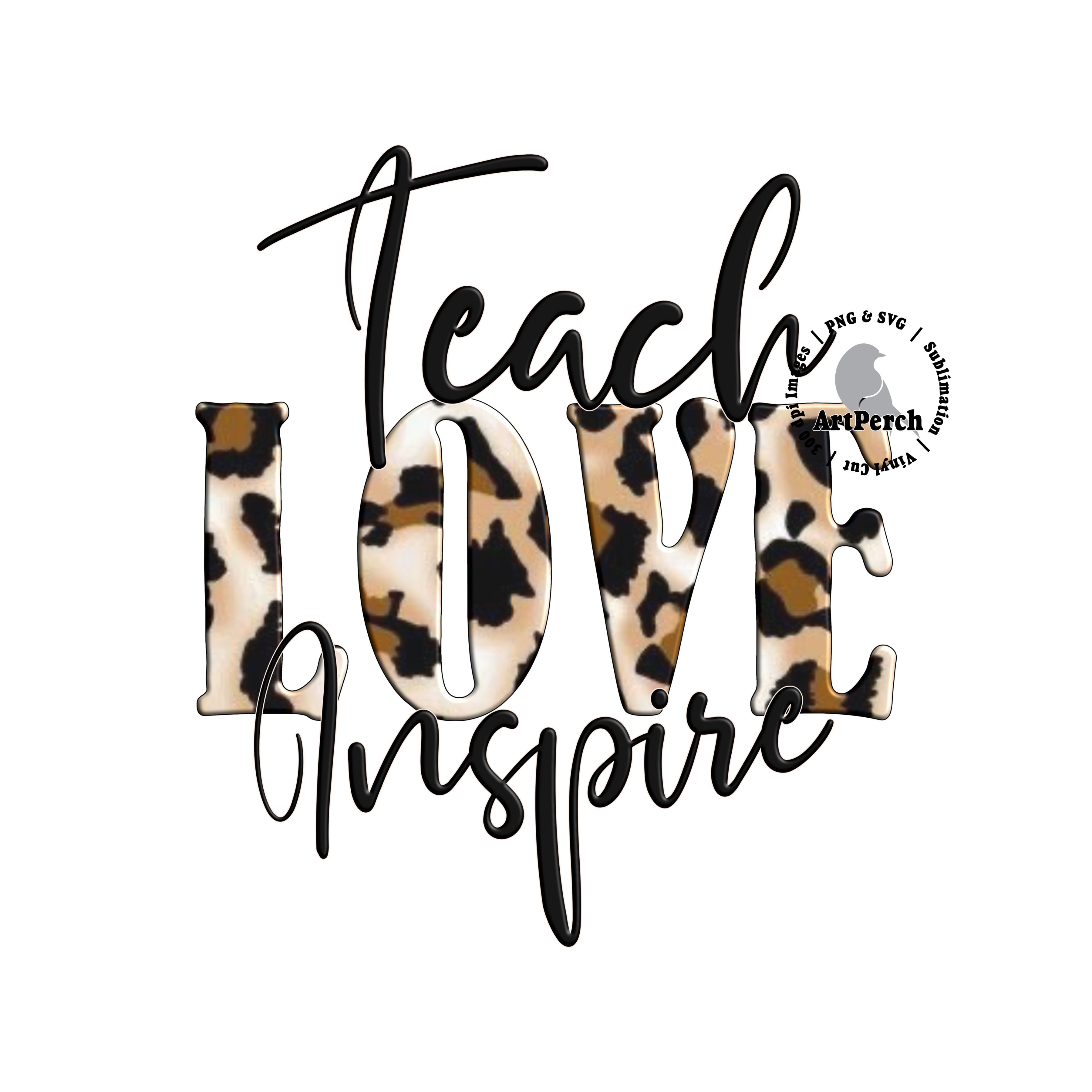 Teach Shirt Design, Teach PNG, Teacher PNG, Back to School, Leopard ...