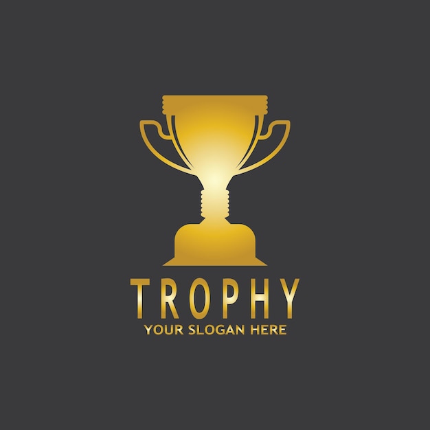 Elegant Golden Trophy with Customizable Slogan | Jiffy Designs