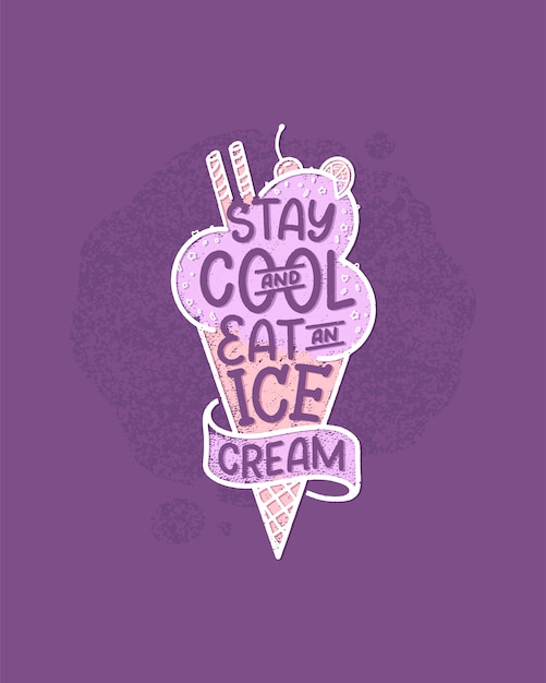 Vibrant Typographic Design Celebrating Ice Cream Indulgence | Jiffy Designs