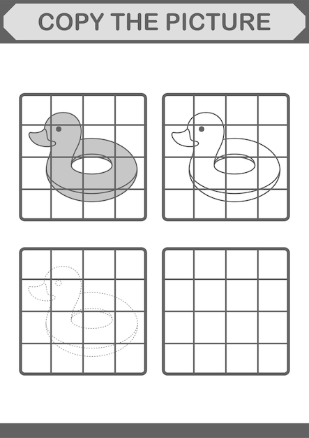 Charming Duck Silhouettes in Grid Layout | Jiffy Designs