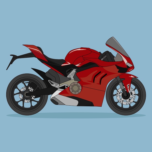 Sleek and Powerful Red Superbike on the Open Road | Jiffy Designs