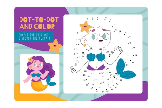 Enchanting Dot-to-Dot Mermaid Adventure: Connect the Dots to Reveal the ...