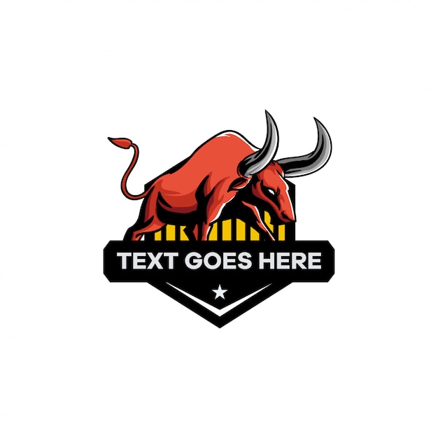 Majestic Bull Emblem with Customizable Text | Jiffy Designs