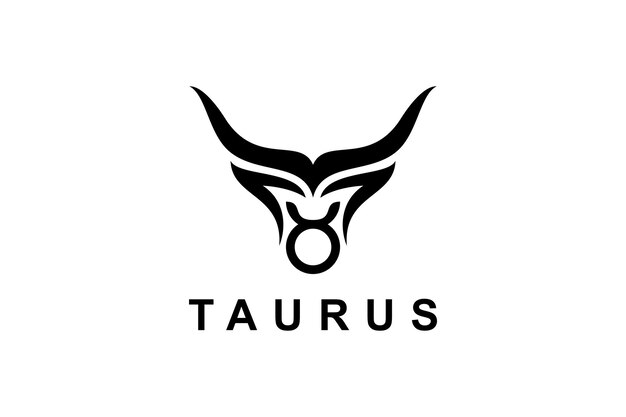 Powerful Taurus Symbol: Bold, Stylized Bull Head Design | Jiffy Designs