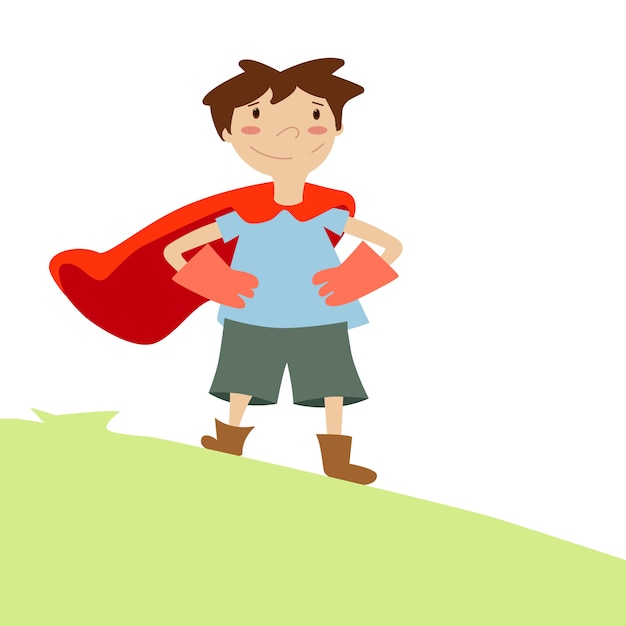 Brave Young Superhero Stands Ready for Adventure | Jiffy Designs