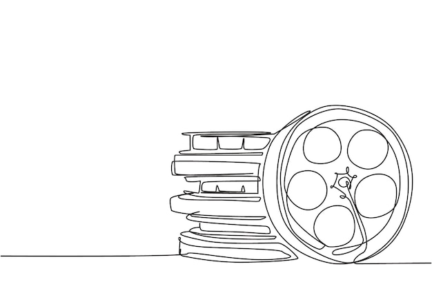 Vintage Film Reel and Stacked Movie Reels on White | Jiffy Designs