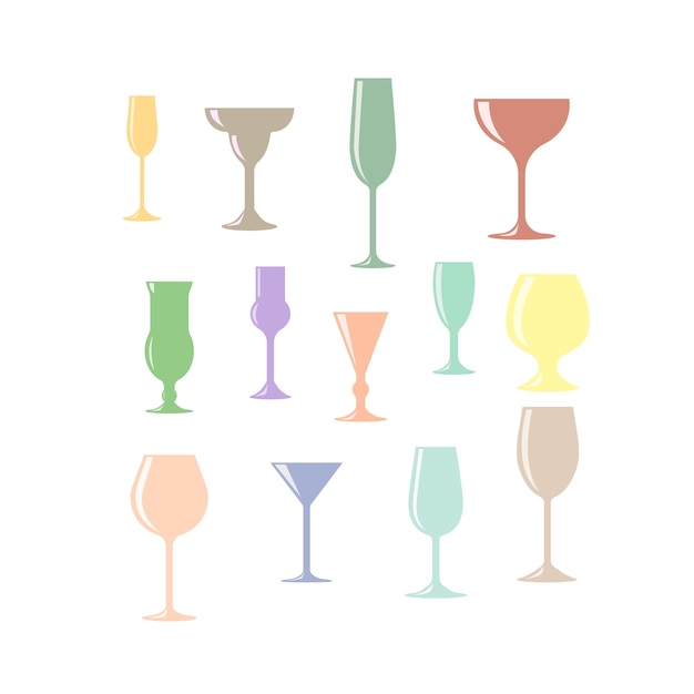 Vibrant Collection of Diverse Cocktail Glasses and Stemware | Jiffy Designs