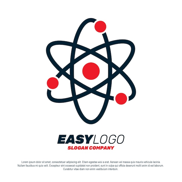 Minimalist Atomic Symbol with Bold Geometric Shapes and Colors | Jiffy ...