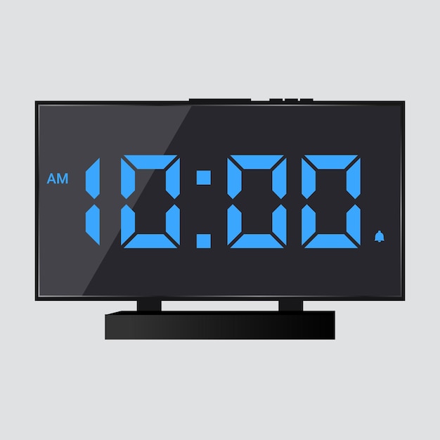 Sleek Digital Clock Displaying Time in Vibrant Blue | Jiffy Designs
