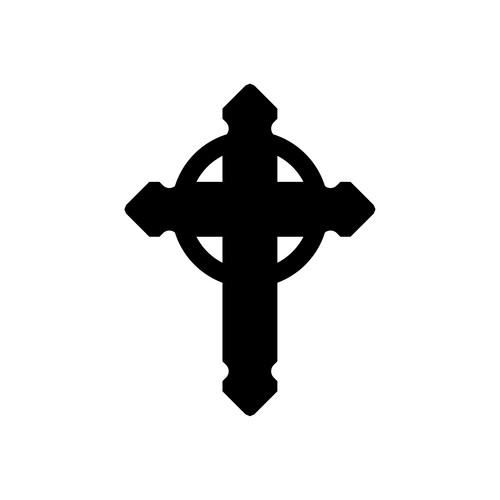 Christian Cross. Halloween Spooky Vampire Defense Cross Design Vector ...