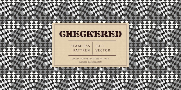 Detailed Checkerboard Pattern with Branded Vector Design | Jiffy Designs